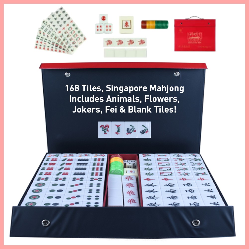 [EXPRESS DELIVERY!] Mahjong Tiles Set (Jade White Edition) 168 TILES ...