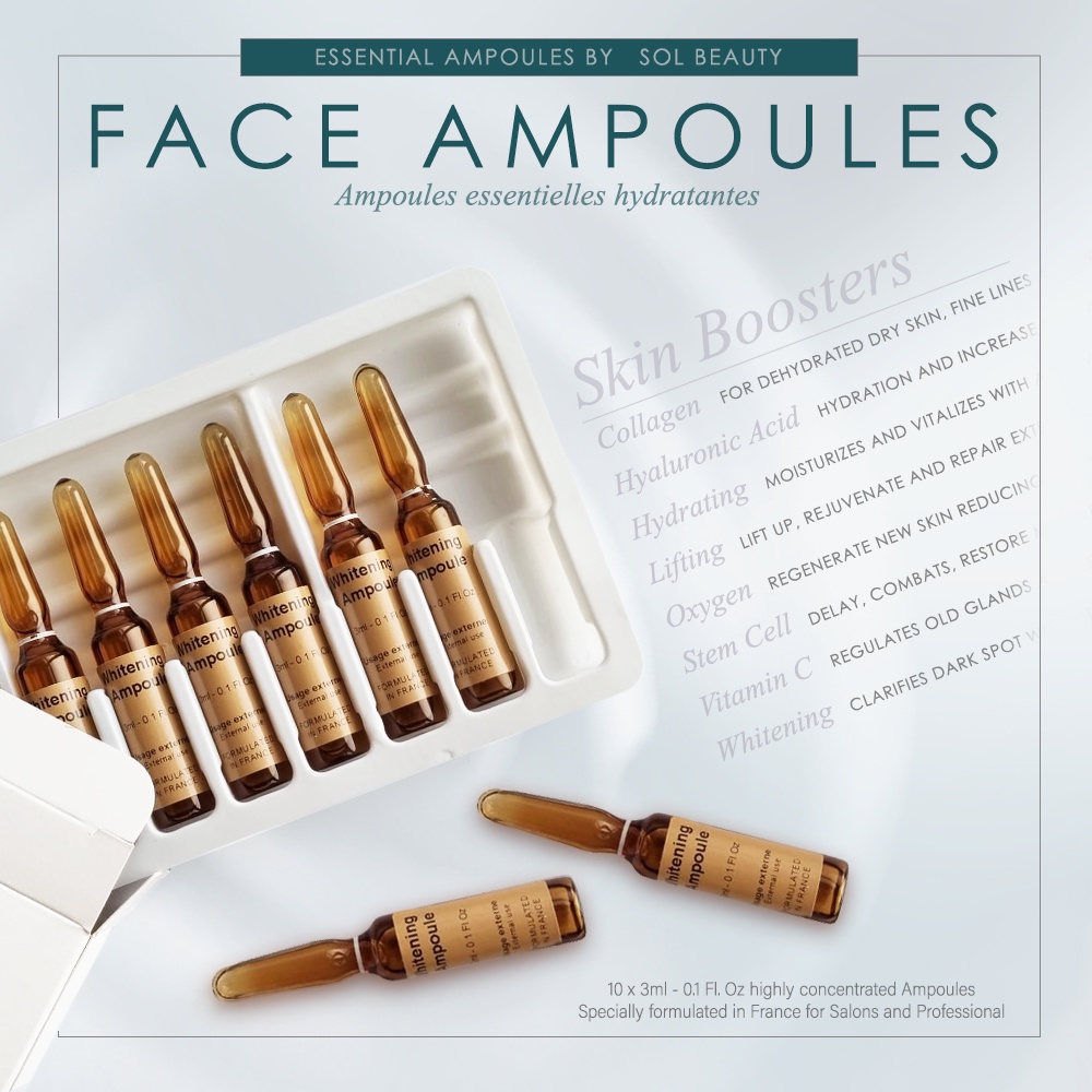 SOL® BEAUTY Face Treatment Ampoules Serum 3ml x 10pcs – Formulated in ...