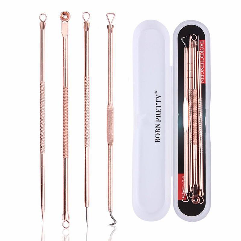Acne removal set with 4 pieces and 8 heads to remove acne, blackheads ...