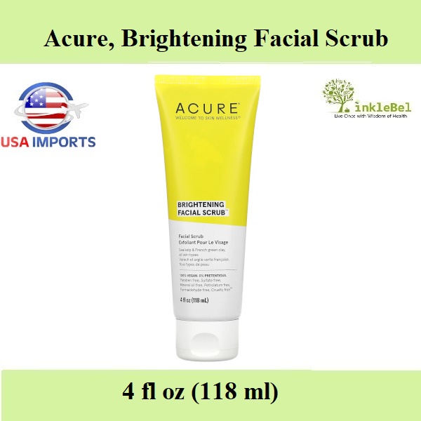 Acure, Brightening Facial Scrub, 4 fl oz (118 ml) | Shopee Singapore