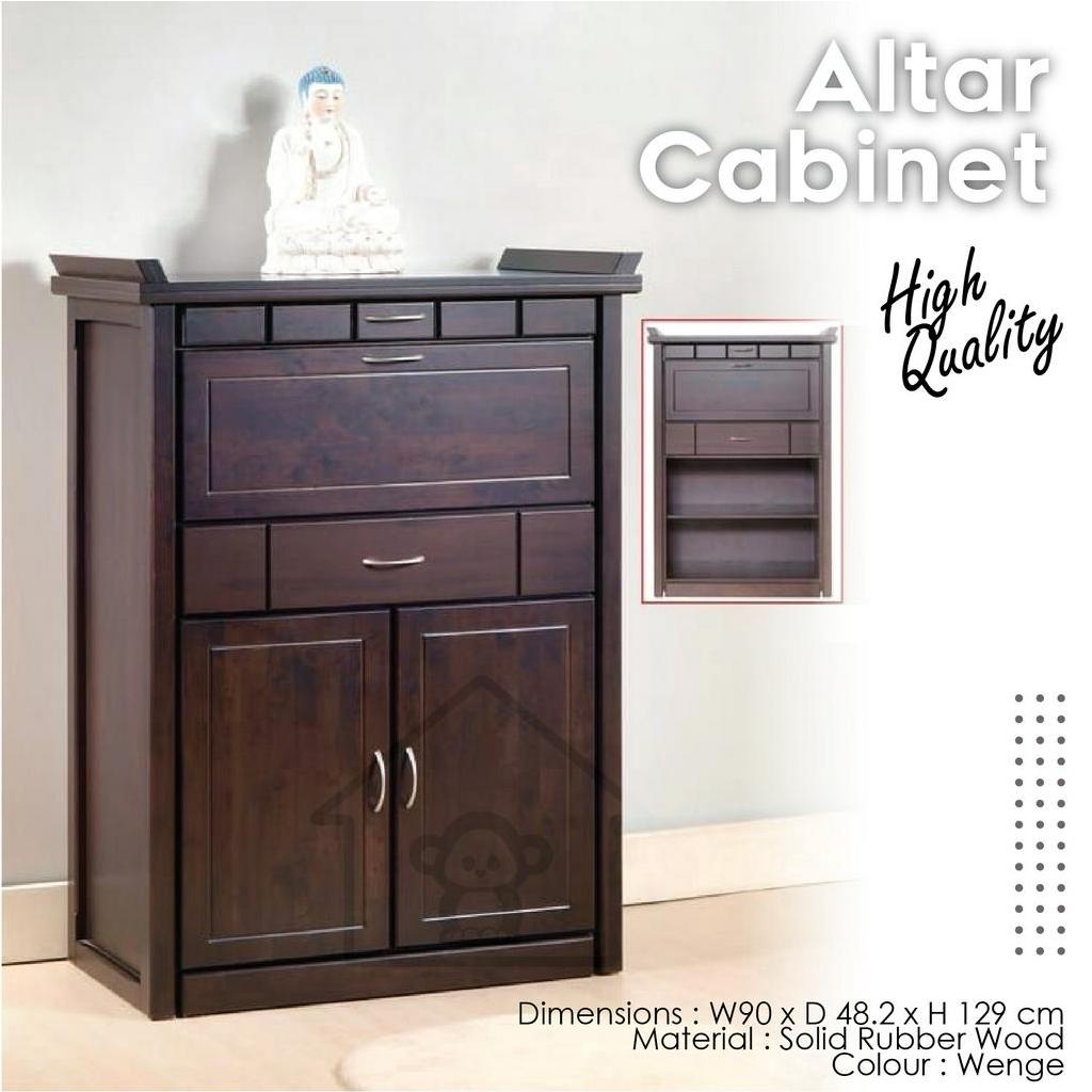 SOLID WOOD PRAYER CABINET / 神台 / ALTAR TABLE / BUDDHA CABINET / PRAYER ...