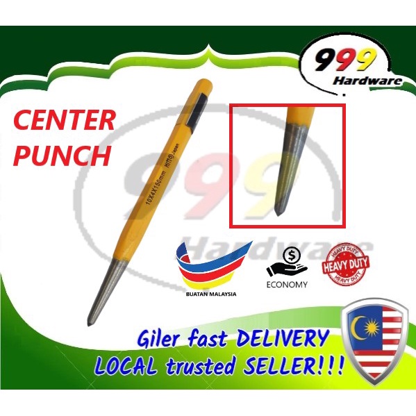 999 CENTER PUNCH 打印君子 / HEAVY DUTY / MARKING CENTER PUNCH | Shopee ...