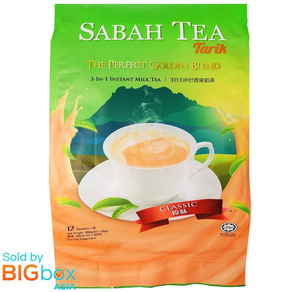 Sabah Tea Milk Tea 3in1 480g, (40g x 12 sachets) | Shopee Singapore