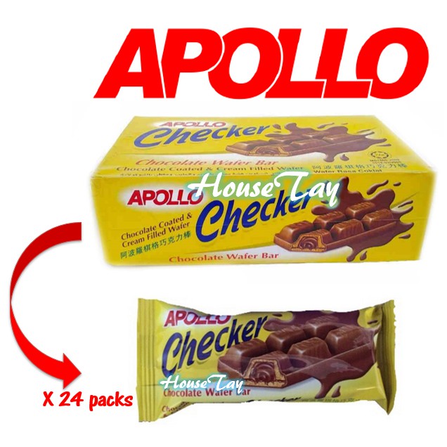 Apollo Checker Chocolate Wafer Bar 1788 (24x18g) | Shopee Singapore