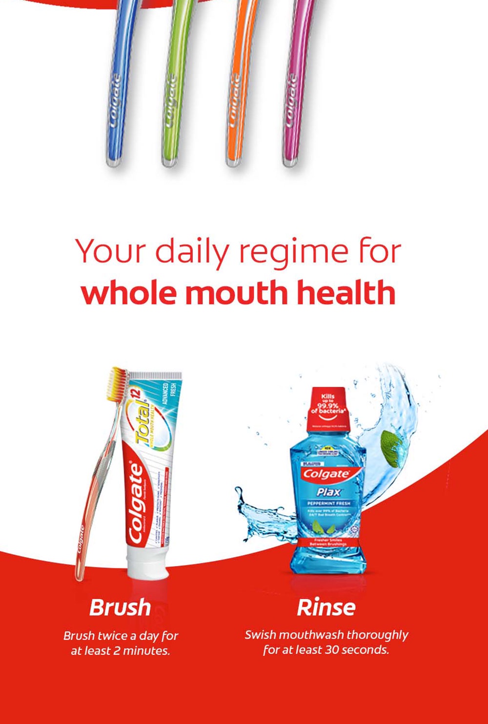 Colgate Cushion Clean/SlimSoft Advanced/Flex Clean Toothbrush 2s ...