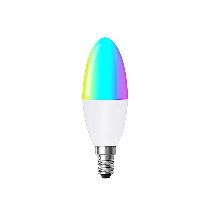 Aubess TUYA Zigbee Smart Candelabra European Lightbulb E14 RGB+CCT 100 ...