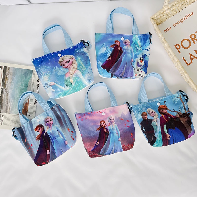 Disney Children Frozen Canvas Bags Elsa Anna Casual Shoulder Bags ...