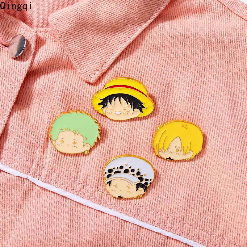 One Piece Enamel Pins Cute Anime Characters Brooch Badges Clothes Lapel ...