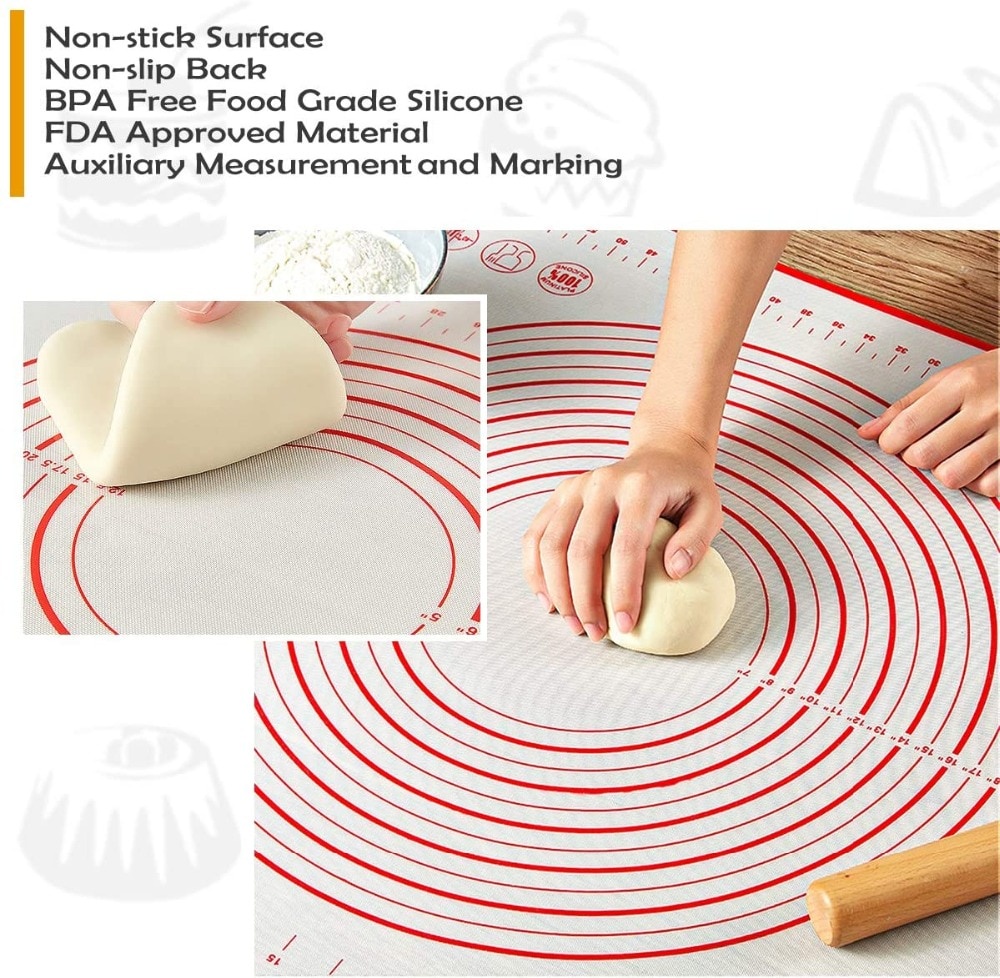 SG Wholesale🔥 Baking Mats Food Grade Silicone mat dough pastry board ...