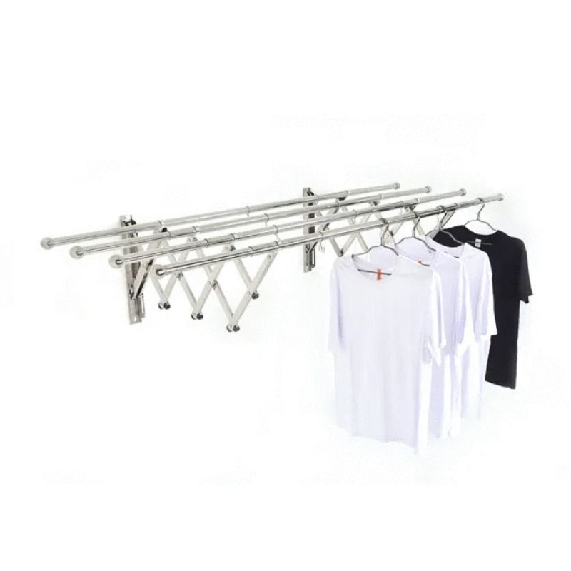 RETRACTABLE WALL MOUNTED DRYING RACK CLOTHES HANGER (SAMPAYAN) | Shopee Singapore