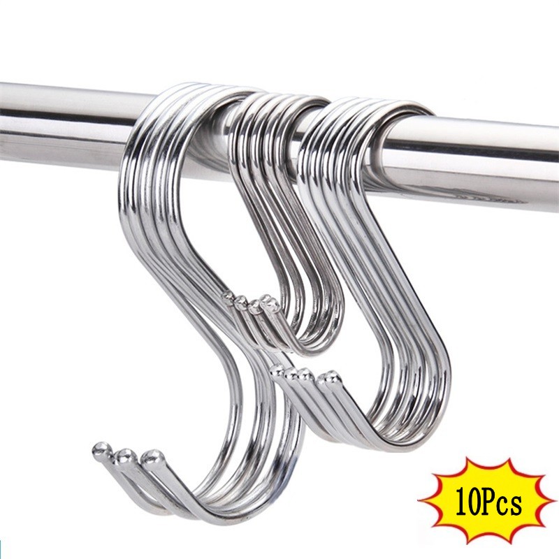 10 Pack S Shaped Hooks Heavy Duty Hooks /Stainless Steel Metal Hooks ...