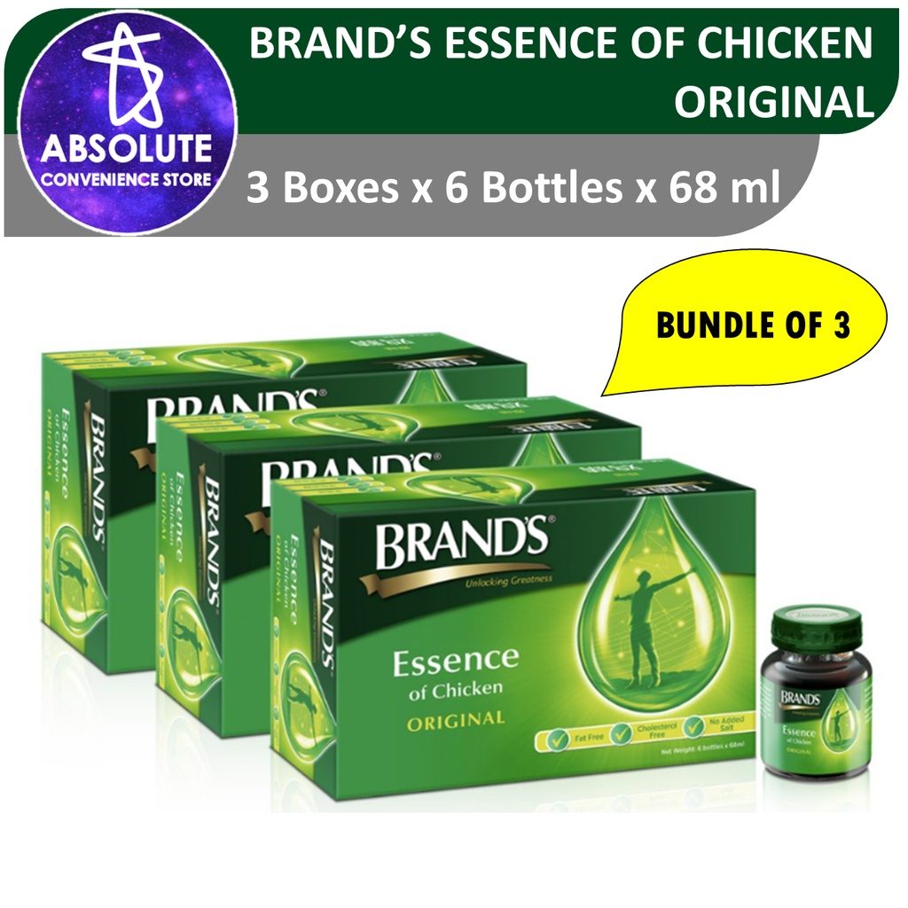 [Bundle of 3] BRAND’S Essence of Chicken Original | 6 bottles x 68ml ...