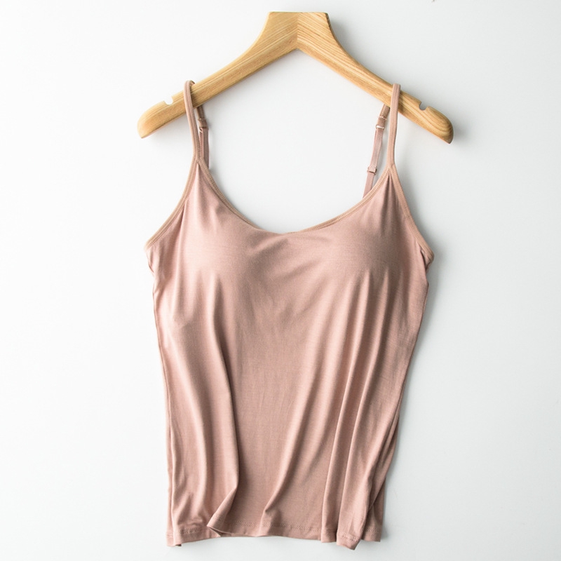 Modal Camisole Japan modal bra-top with chest pad camisole female soft ...