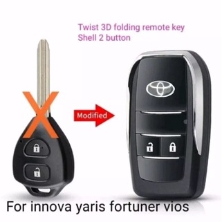 Toyota Innova Flip Key Folding Key Case/Fortuner/Yaris/Nav1/Alphard ...