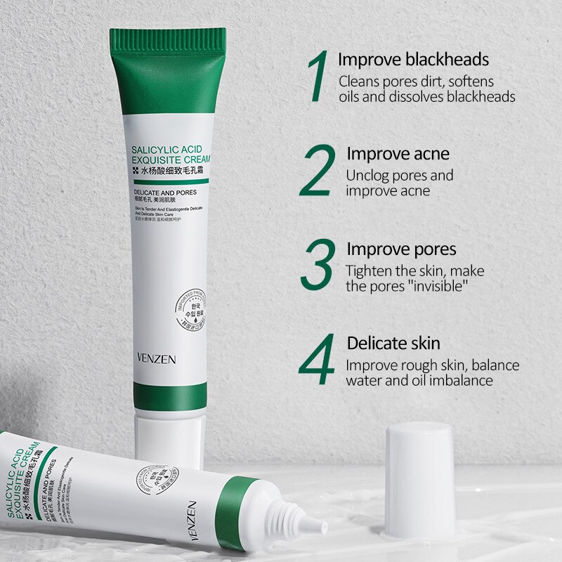 Original VENZEN Salicylic Acid Pore Refining Cream Anti-Wrinkle Firming ...