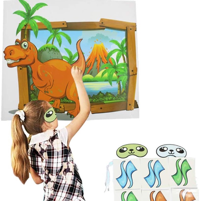Dinosaur Party Pin the Tail on Dinosaur Party Game Boy Birthday Party ...