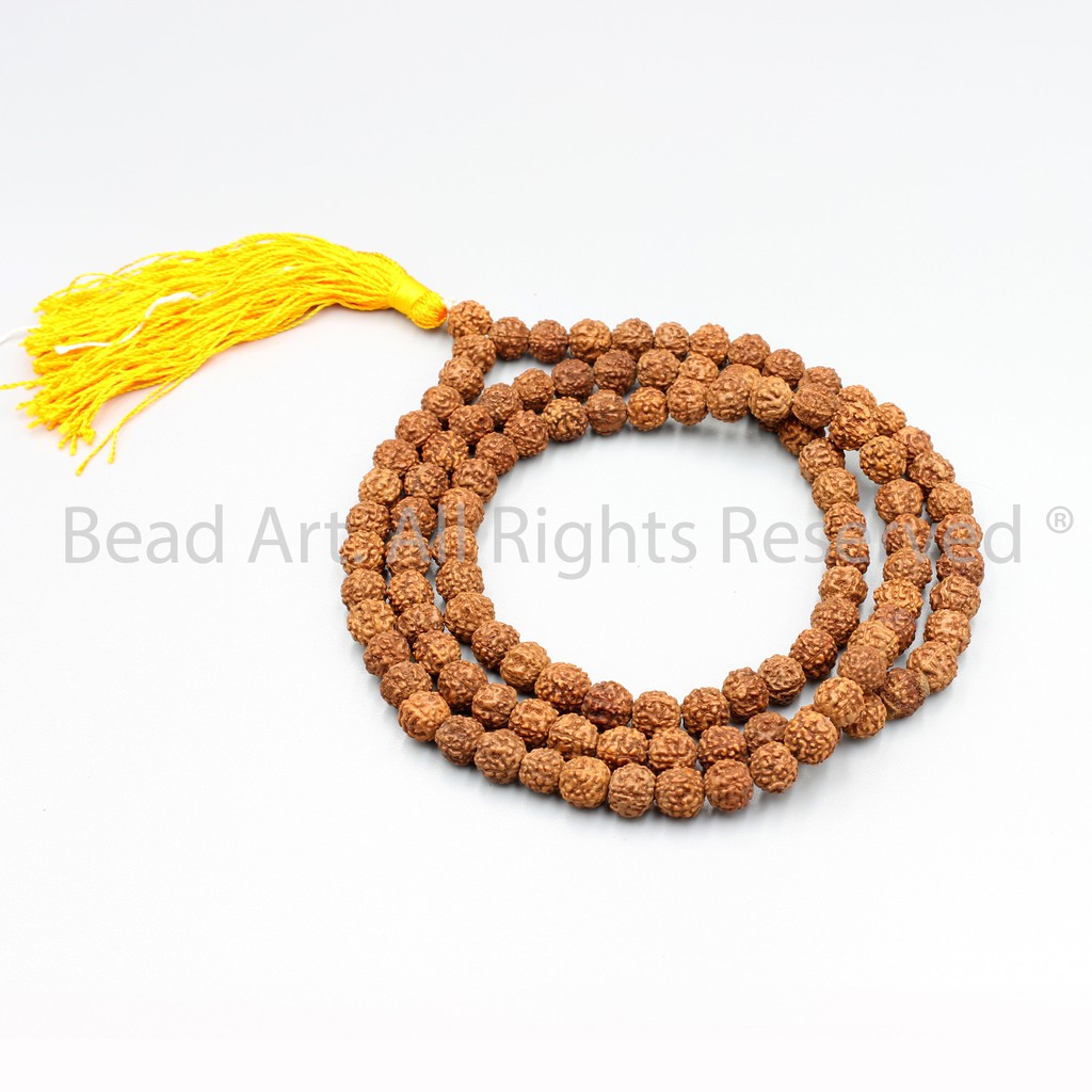 108 Natural Chain Of Kim Cang Bodhi Seeds (Rudraksha) From Tibet 8MM ...