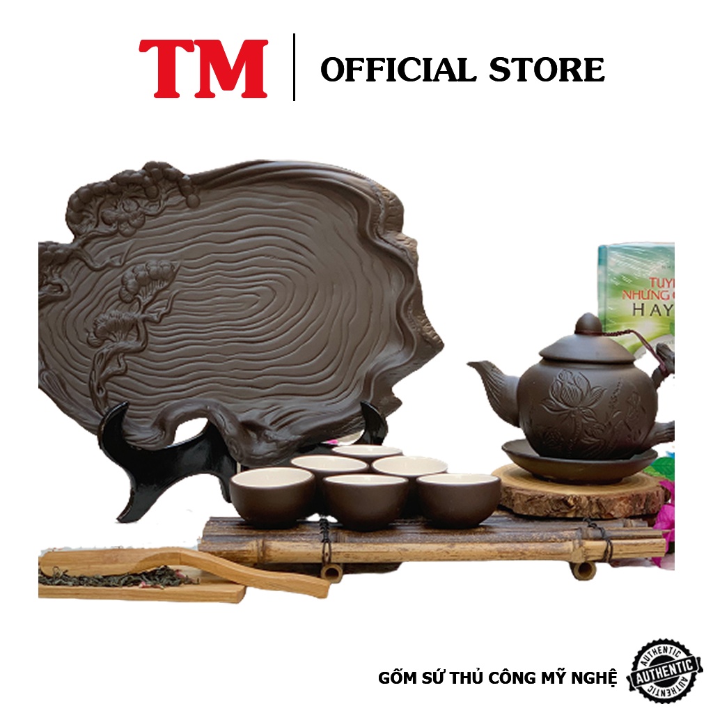 Tu Sa Tea Set from Bat Trang Ceramic Workshop - Lotus Painted Teapot ...