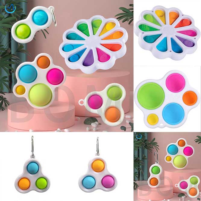 simple dimple fidget toy flower pop it set stress relief toys autism ...
