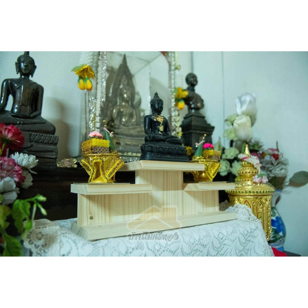 Mini Shelf No.2 Small Buddha Size 9x27x10 Cm. (Wxdxh) For Sacred ...