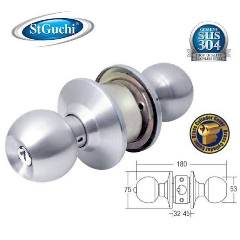 St Guchi cylindrical lock 9600 SS with sirim certificate | Shopee Singapore