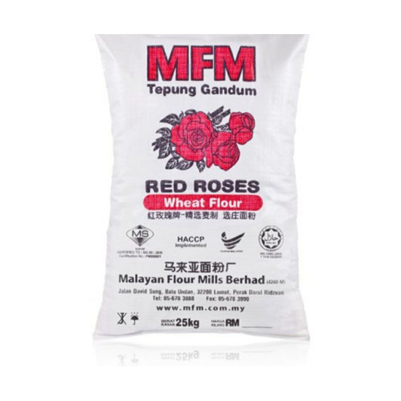 Red Roses Flour/Tepung Ros 特选麦制 25kg | Shopee Singapore