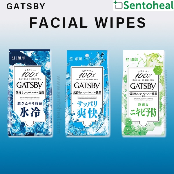 Gatsby Facial Wipes 42 sheets - Icy Cold Wipes/ Refreshing/ Acne/ Moist ...