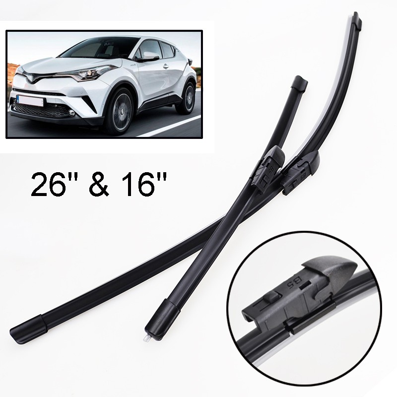 2Pcs Front Windscreen Wiper Blades Kit For Toyota C-HR CHR 2016 2017 ...