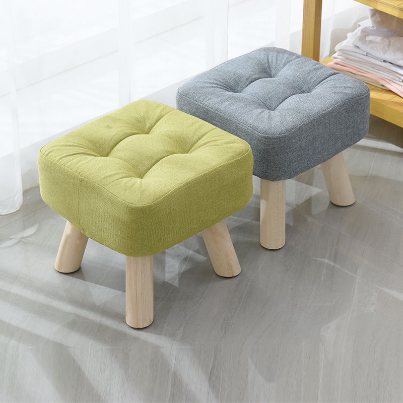 Solid Wood Stool Fashion Home Adult Stool Living Room Sofa Stool Low ...