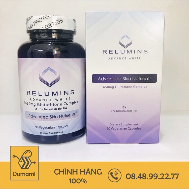Relumins Advance White glutathione whitening oral tablet 1650mg 90 ...