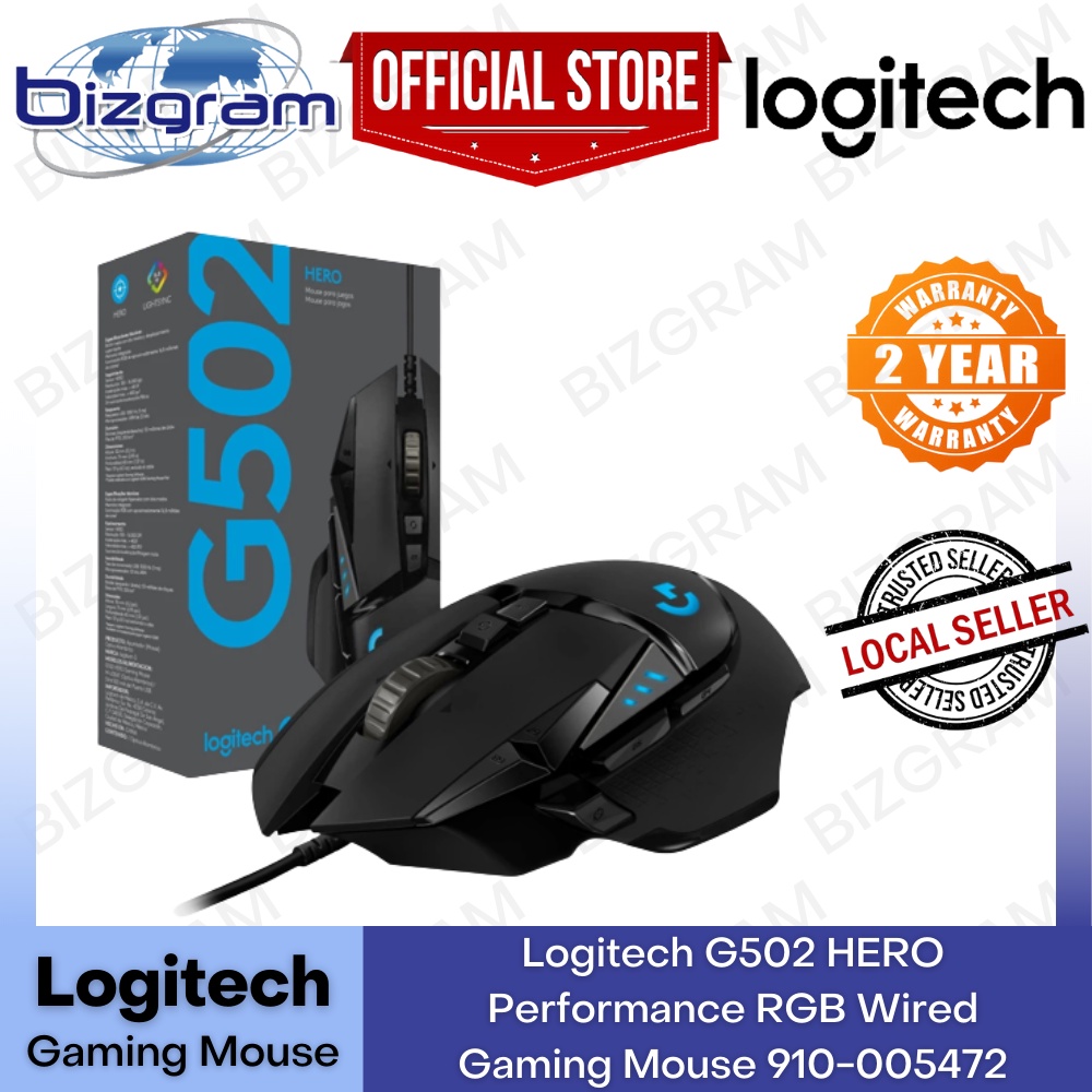 Logitech G502 HERO Performance RGB Wired Gaming Mouse with HERO 25K ...