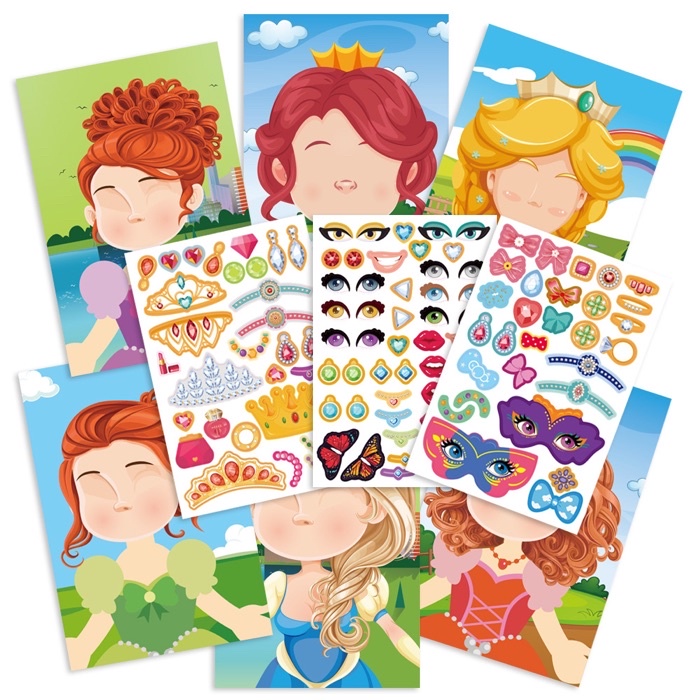 [SG] Kids Sticker Book New DIY Sticker Book Make a Face Puzzle Book ...
