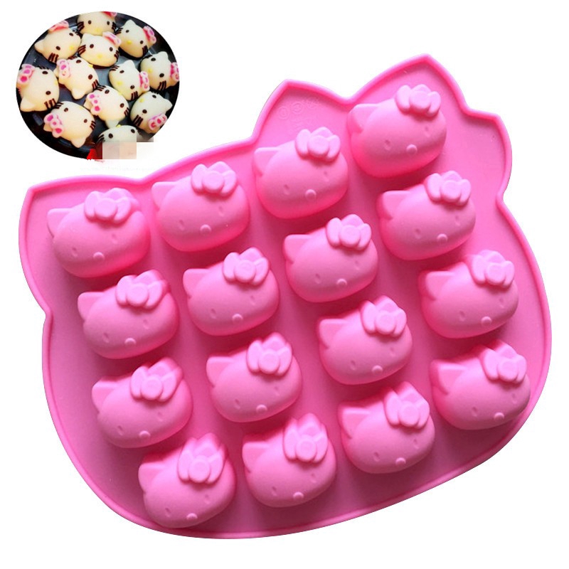 16 Hello Kitty Silicone Mold Fondant Chocolate Ice Cake Birthday Party ...