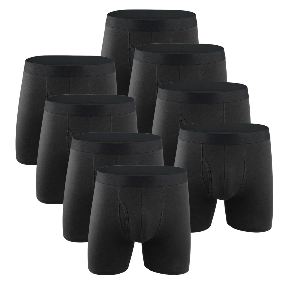 Cotton Men Boxer Trunks Long Anti-rub Plus Size Men Underwear | Shopee ...