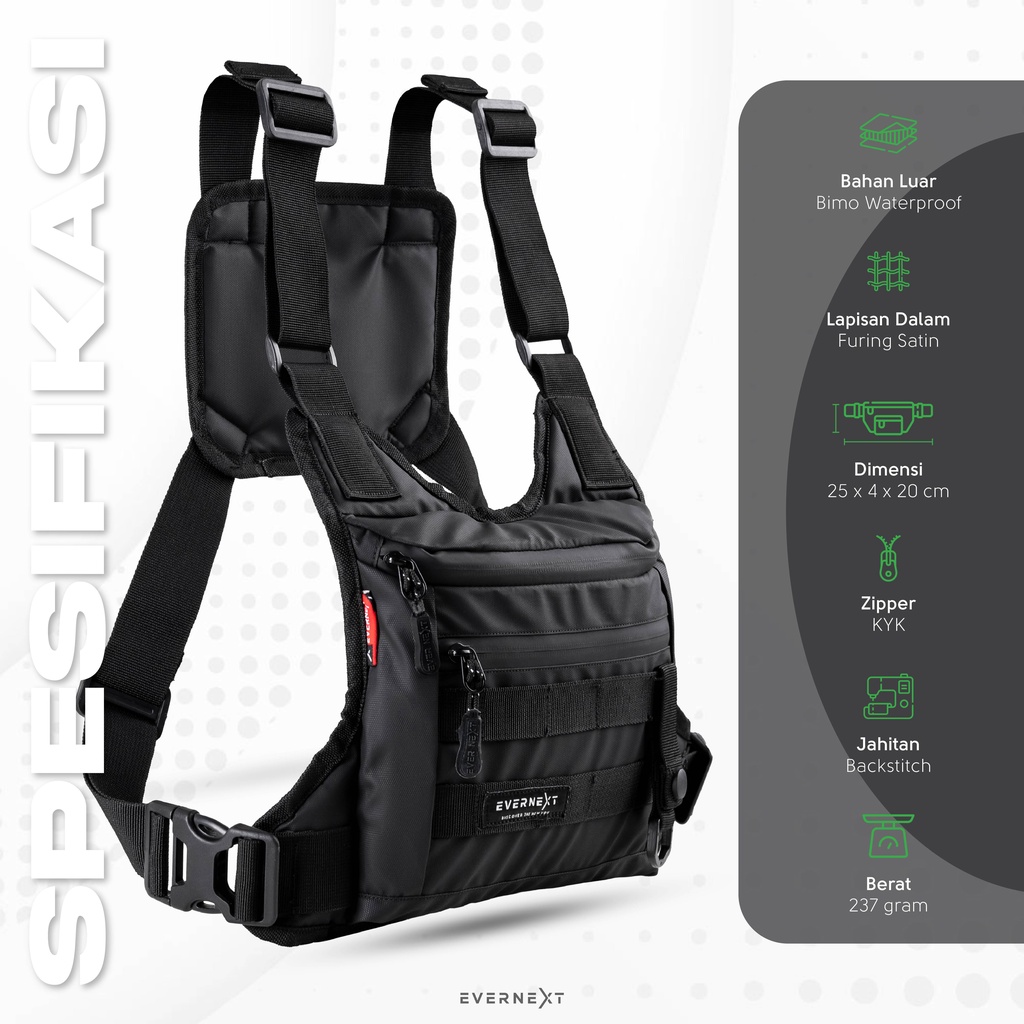 Evernext - Chest Bag Waterproof Vegas Tactical Chest Rig Bag Outdoor ...