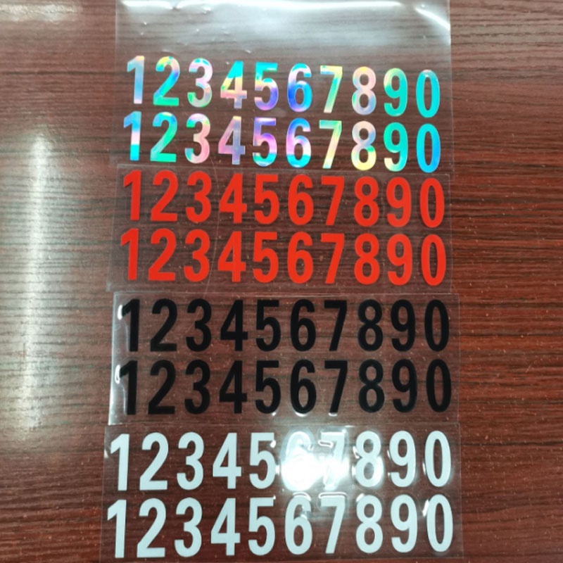 2PCS Car Digits Numeral Car Or House Door Street Address Mailbox Number ...