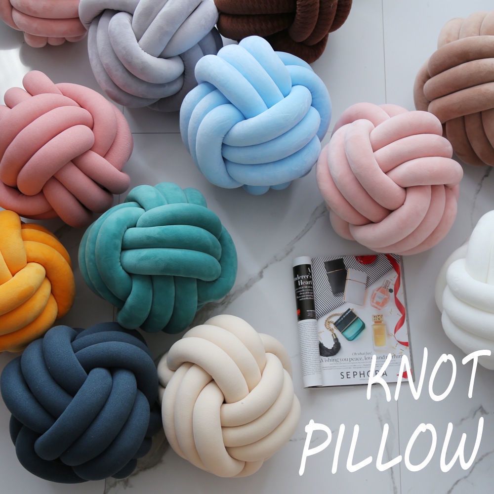Soft Knot Ball Cushions Sofa Pillow Decorative Bed Home Decor Cushion ...