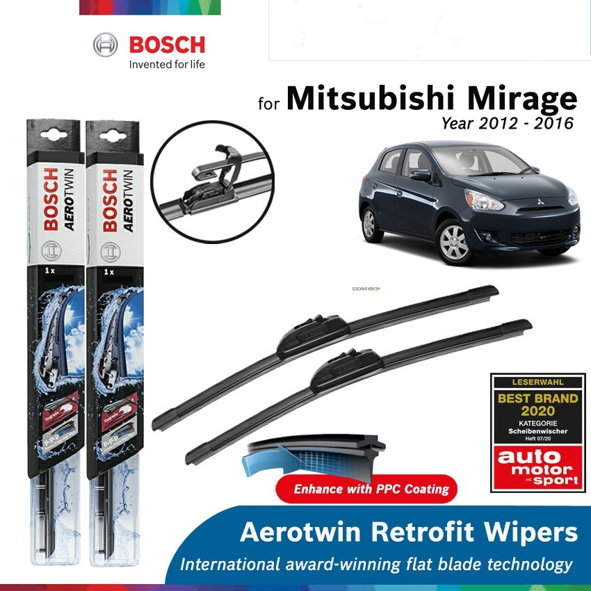 Bosch Aerotwin Retrofit U Hook Wiper Set for Mitsubishi Mirage (21"/14") | Shopee Singapore