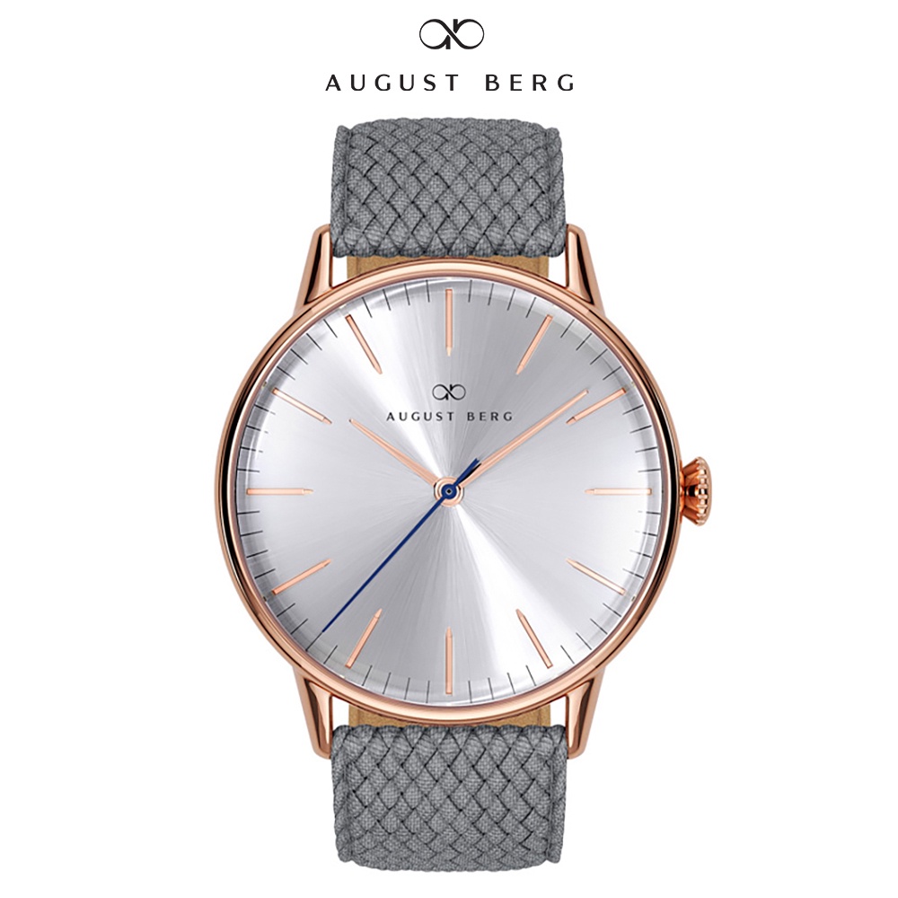 August Berg Serenity Simply Rose Gold | Warm Grey Perlon Watch | Shopee ...