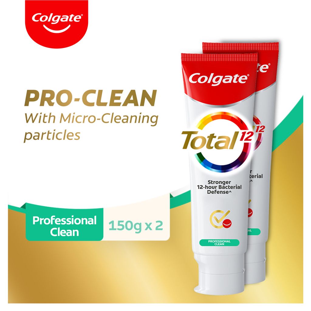 Colgate Total Professional Clean Gel Antibacterial Toothpaste Valuepack ...