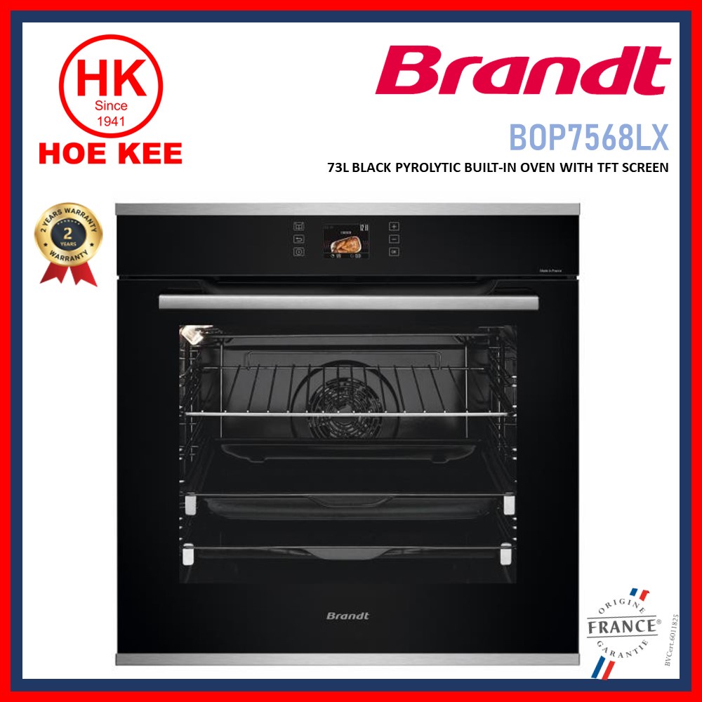Brandt BOP7568LX Built-in pyrolytic oven Stainless steel with TFT Screen | Shopee Singapore