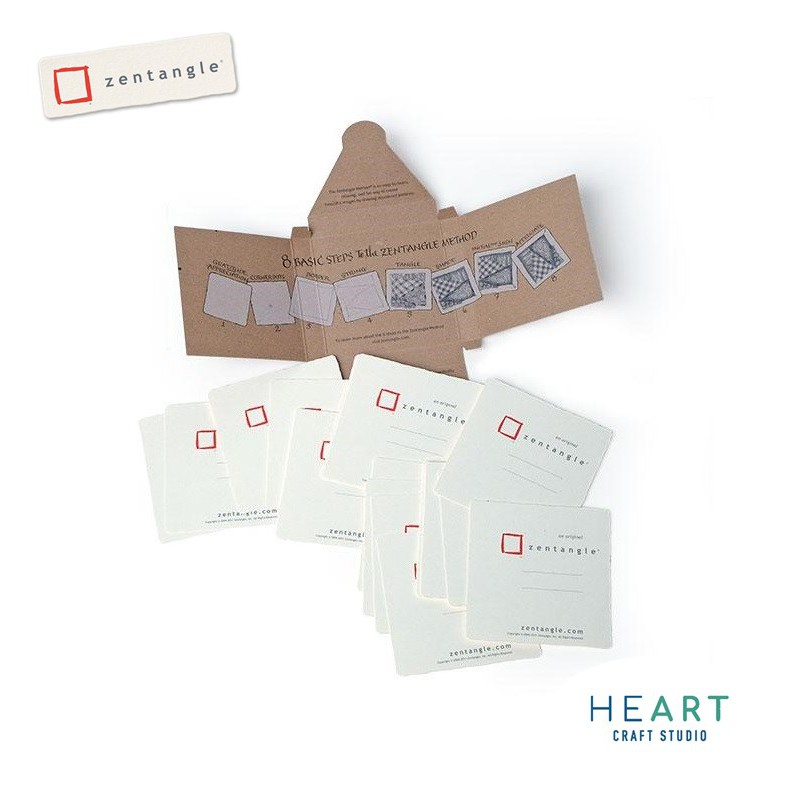 ZENTANGLE PAPER TILES SET / SQUARE 89mm /WHITE 10 tiles | Shopee Singapore