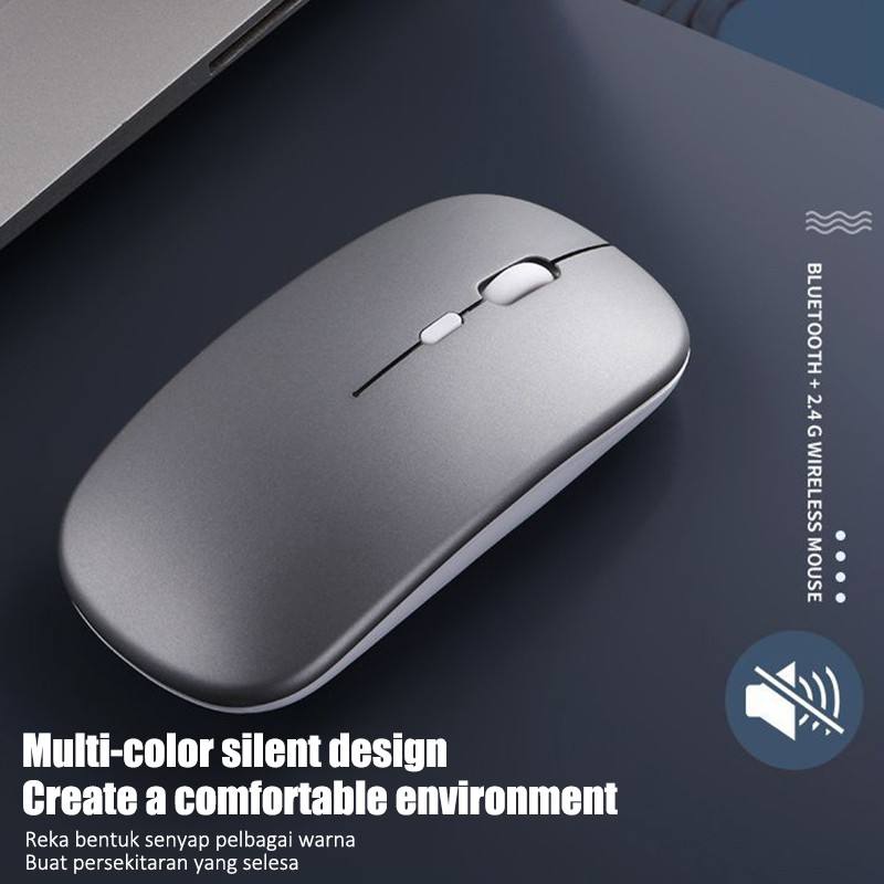 Wireless Mouse Bluetooth 2.4Ghz Receiver Optical Adjustable Wireless ...