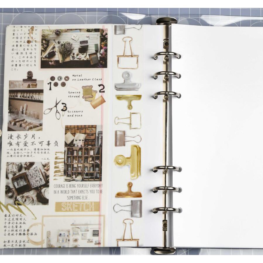 40 Blank Sheets Double-Sided Release Paper Tape Sticker Paper 6-Loof ...