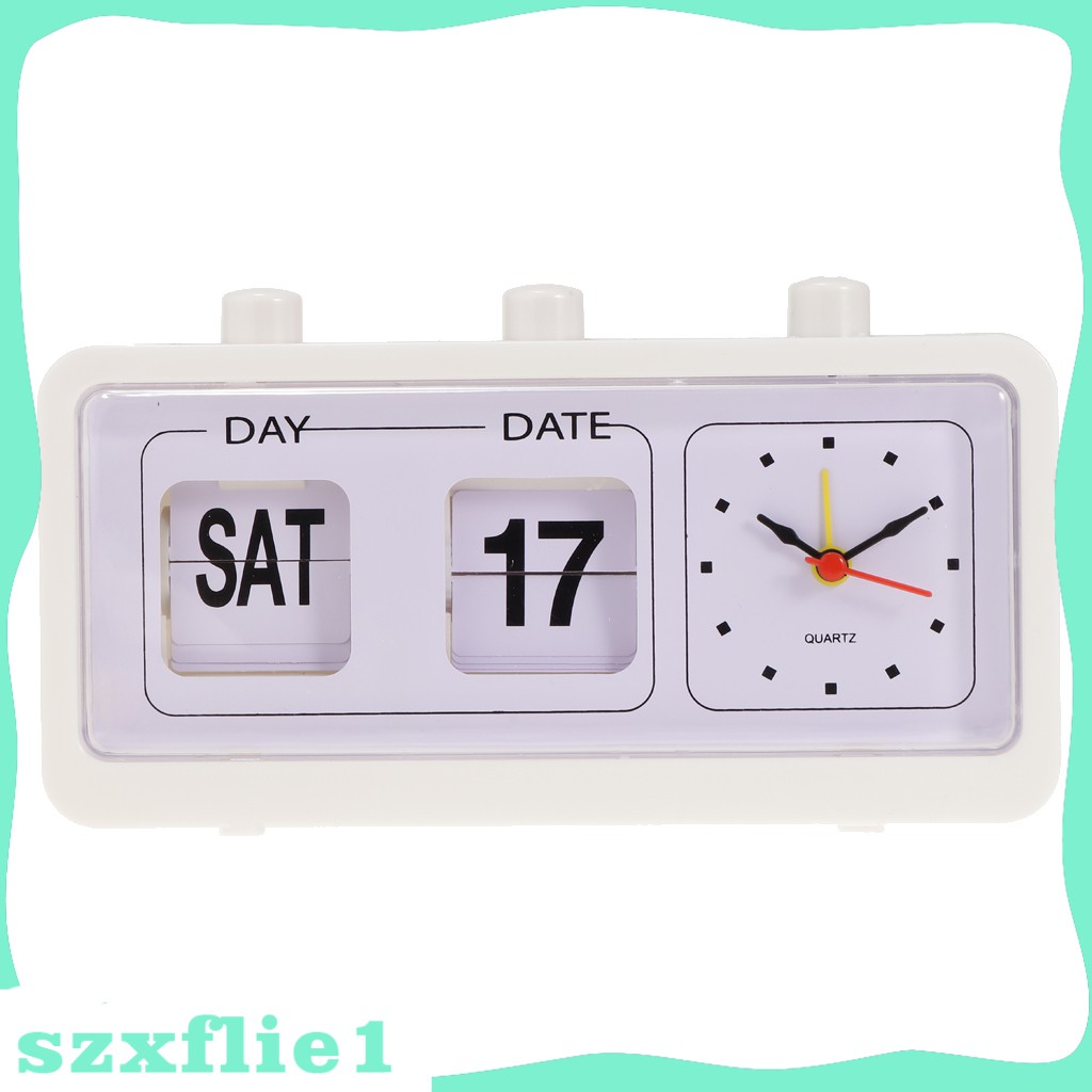 [ Retro Fashion Flip Clock Digtal Date Time Display Clock | Shopee ...