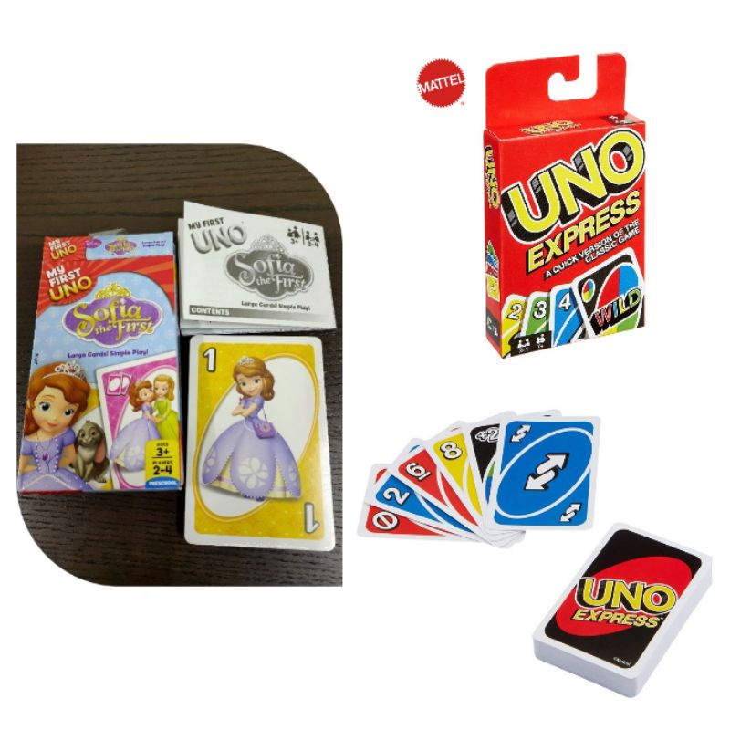 Mattel gamrs UNO Sofia the First Playing UNO Express classic quick ...