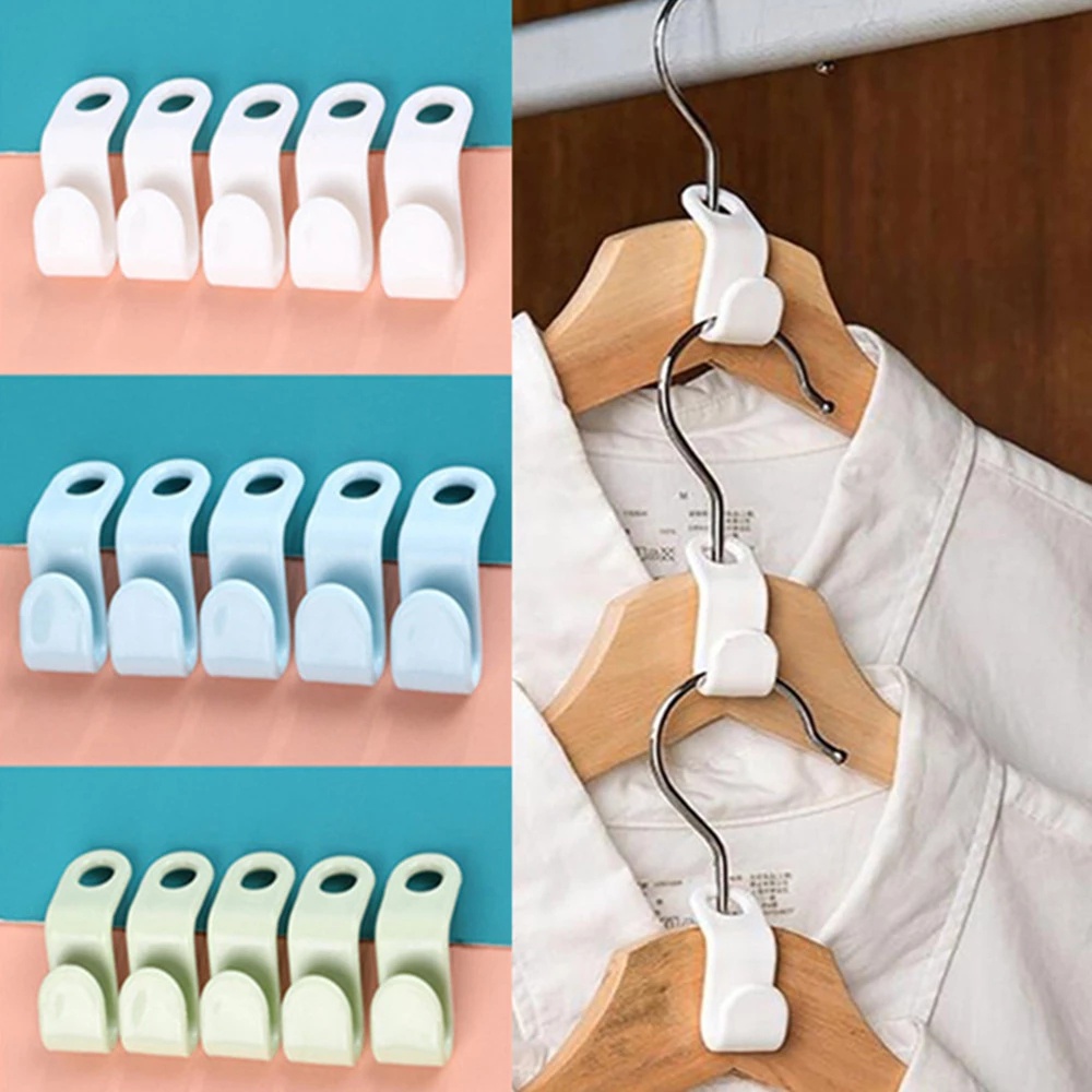 5PCS Creative Mini Clothes Hanger Connect Hook / Home Easy Antislip ...