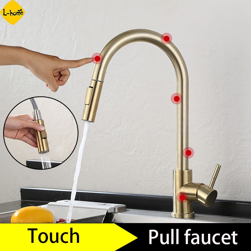 Mixer Kitchen Tap Smart Touch Sensor Stainless Steel Kitchen Faucet ...