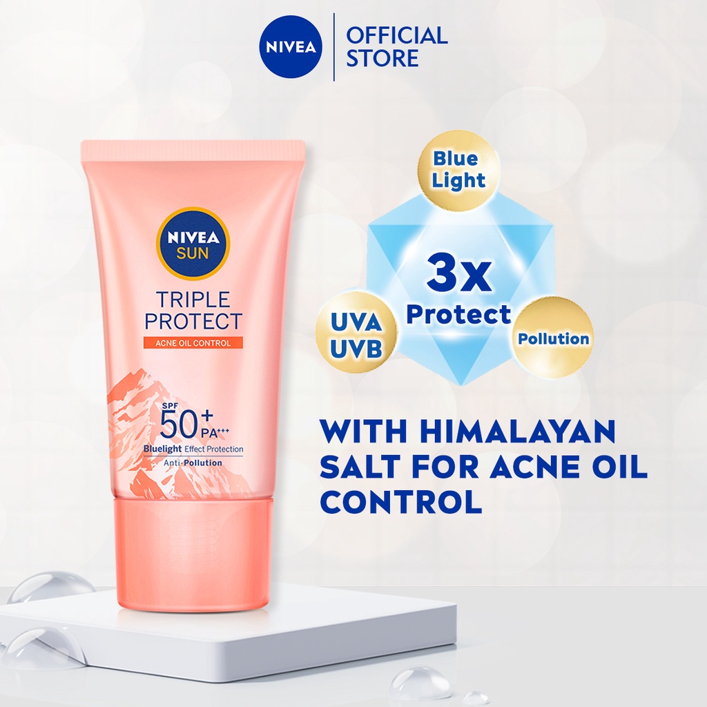 NIVEA Sun Triple Protect Acne Oil Control SPF50 40ml / PA+++ / Sun ...