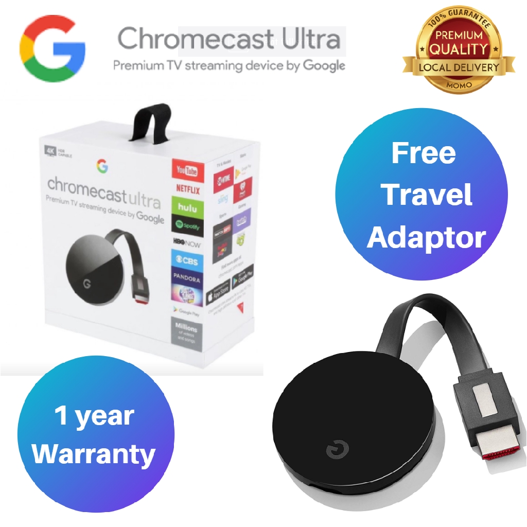 Google Chromecast Ultra 4k Ultra HD Streaming Device Free Travel ...